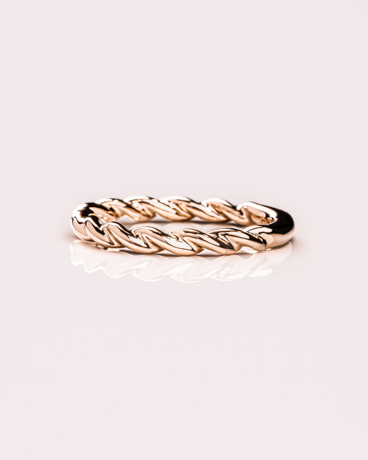 Plain Twisted Stacking Wedding Band